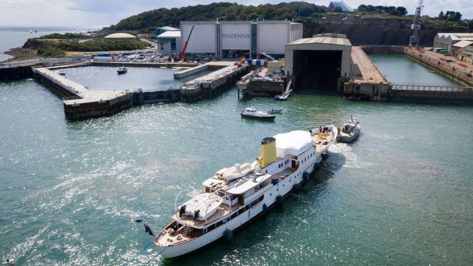 Classic Superyacht Marala Begins "Painstaking" Restoration at Pendennis